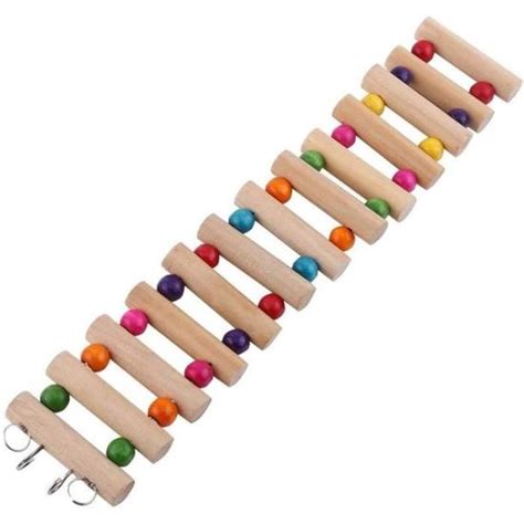 Échelle De Perroquet Échelle En Bois Avec Des Étapes De Perles