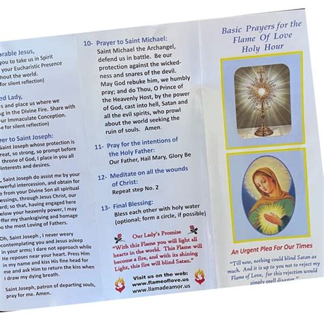 Flame Of Love Prayer Card Etsy
