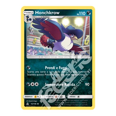 072 156 Honchkrow Non Comune IT MINT Federicstore