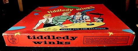Vntg Tiddledy Winks Board Game Transogram Gold Medal Toys Games