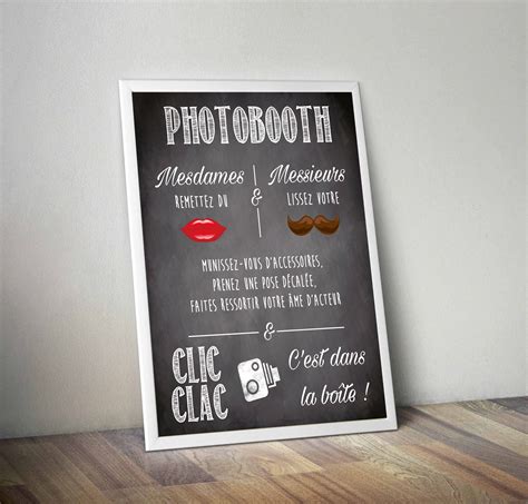 Affiche Photobooth Mode D Emploi La Poupette Paillettes