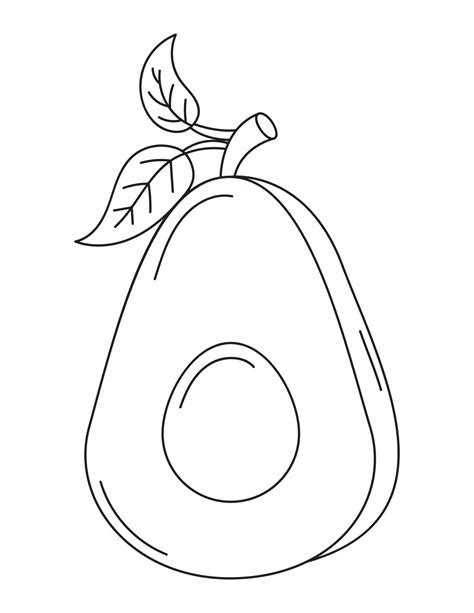 páginas para colorir de frutas para crianças 10106992 Vetor no Vecteezy