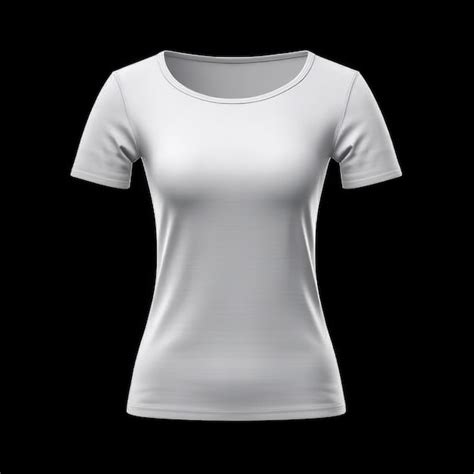 Premium AI Image White Blank Women T Shirt Mockup