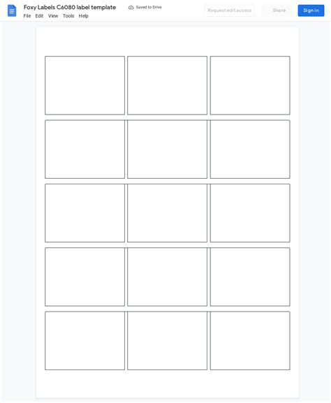 Avery C6080 Label Template For Google Docs Sheets Label Templates