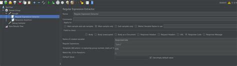 jmeter unable to extract response code from the sampler despite using correct regular