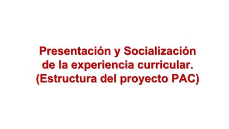 Presentación y Socialización de la experiencia curricular pptx