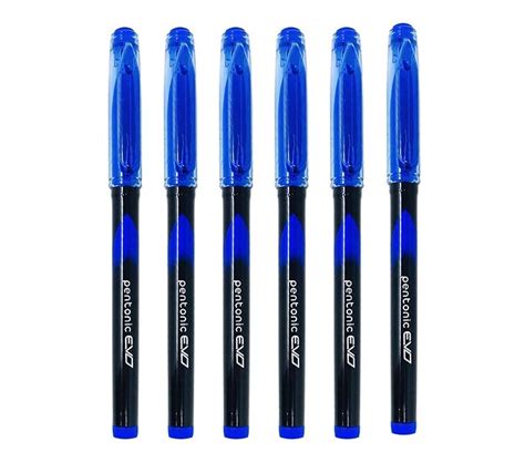 Pentonic EVO 0 7 Mm Gel Pen Blue Ink Pack Of 6 Amazon In Office