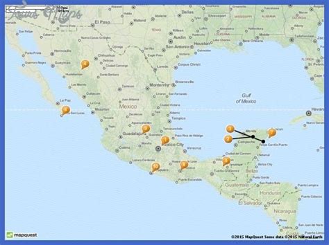Mexico Map Tourist Attractions Toursmaps Mexico Map