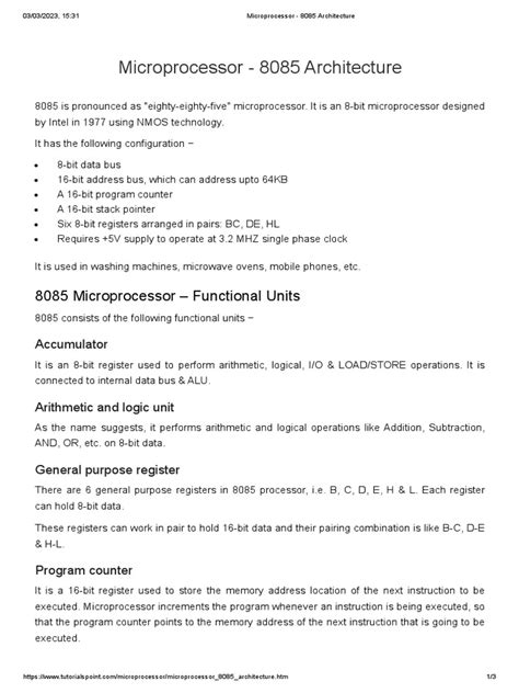 microprocessor 8085 architecture pdf central processing unit computer memory