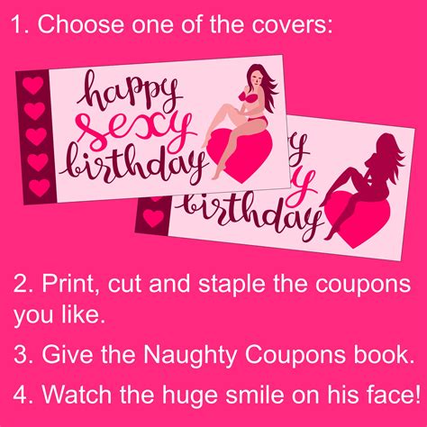 Sexy Birthday Gift For Him Printable Naughty Coupons Book Sexy