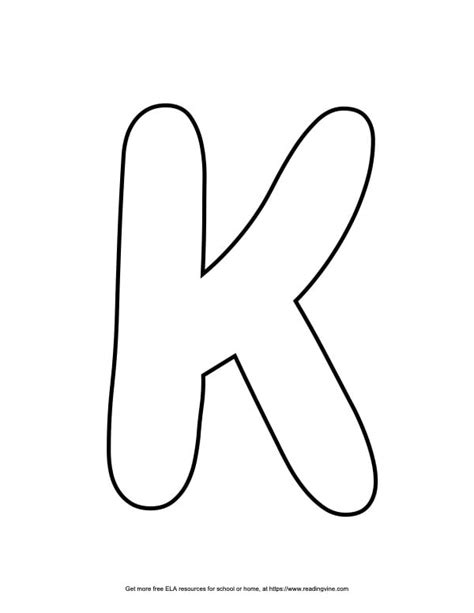 Bubble Letter K Free Printable Styles