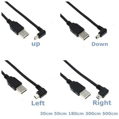 Up Down Links En Rechts 90 Graden Mini Usb Male Naar Usb Male Data