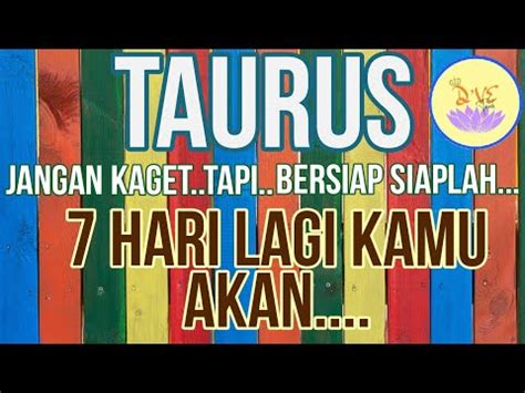 ZODIAK TAURUS WAHH BERSIAPLAH 7 HARI KEDEPAN INI YANG AKAN TERJADI