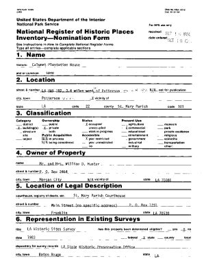 Fillable Online Fillable Online Fillable Online NPS Form 10 900 OMB No