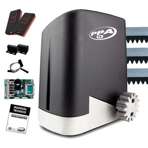Kit Motor Portão PPA DZ Home 350Kg Jet Flex 1 4 Deslizante Automático