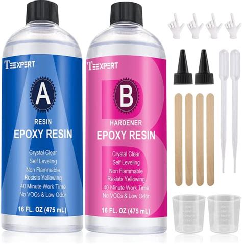 Kit De Resina Epoxi Y Endurecedor De Onzas Transparente Para