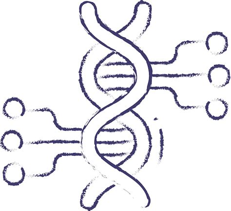 Premium Vector Dna Technology Hand Drawn Vector Illustration