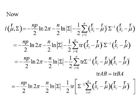 maximum likelihood estimation multivariate normal distribution the method
