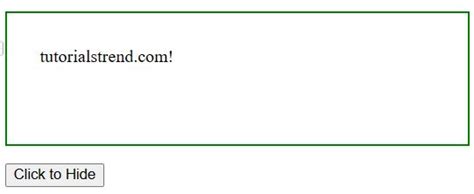 Jquery Hide Tutorialstrend