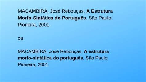 Como Fazer Referencia Bibliografica De Artigo Exemplo Novo Exemplo