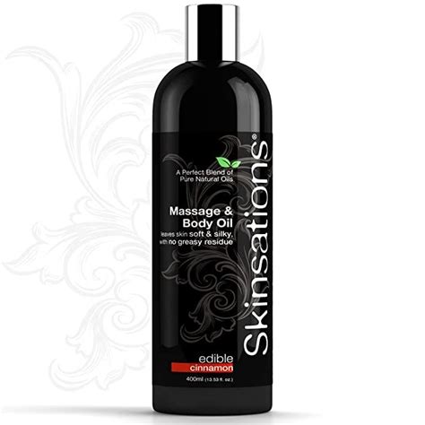 Skinsations Massage And Body Oil Cinnamon 16oz Lightweight And Silky Soft Warming Blend Of