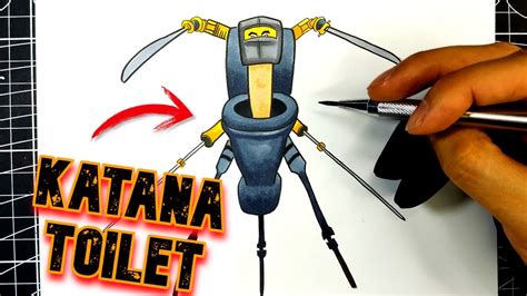 Como Dibujar A Katana Toilet De Skibidi Toilet Draw Skibidi Toilet