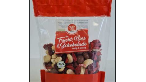 Salmonellen Nachgewiesen R Ckruf Eines Bio Frucht Nuss Schoko Mixes