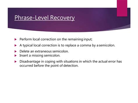The Role Of The Parser And Error Recovery Strategies Ppt In Compiler