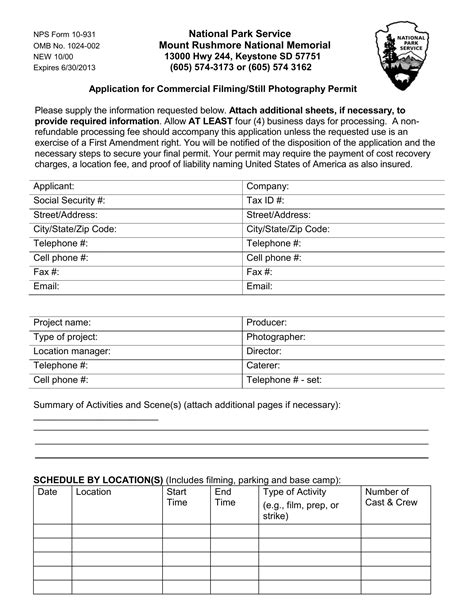 Nps Form 10 931 Fill Out Printable PDF Forms Online