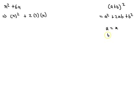 solved explain how to complete the square for a binomial use x 2 6 x