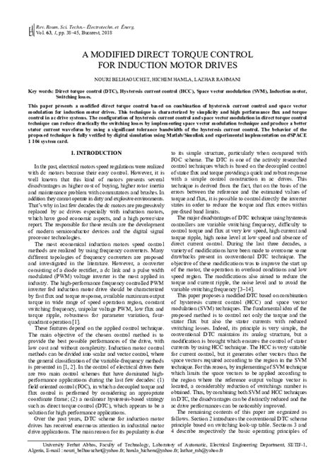 pdf a modified direct torque control for induction motor drives hichem hamla