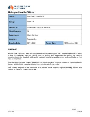 Fillable Online Refugee Health Officer Fax Email Print PdfFiller