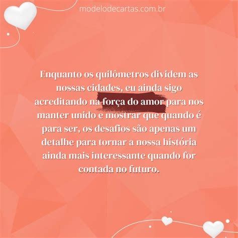 Cartas Para Namorada Distante Modelos De Carta