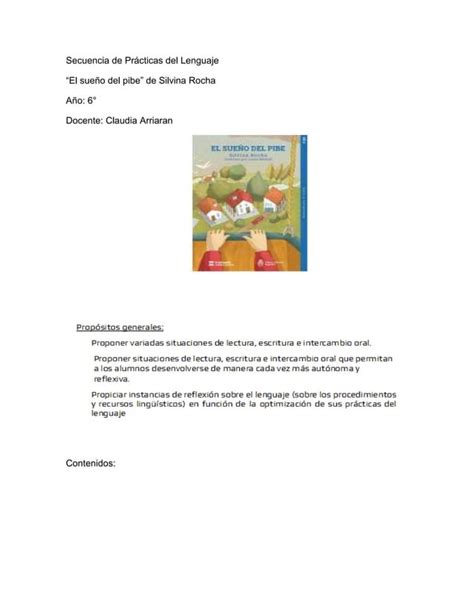 Sec El Sue O Del Pibe Docx