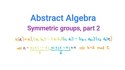 abstract algebra symmetric groups part 2 youtube