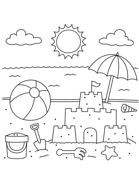 Coloriage plage 50 dessins à imprimer