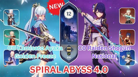 NEW Abyss 4 0 C0 Ayaka Golden Freeze x C0 Raiden National TRẢI