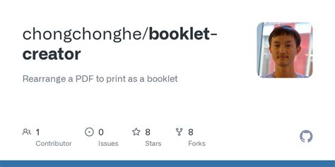 github chongchonghe booklet creator rearrange a pdf to print as a booklet