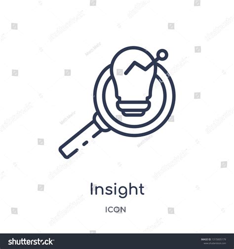 Insight Icon Security Outline Collection Thin Stock Vector Royalty