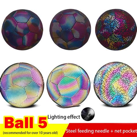Balón de fútbol reflectante luminoso para niños y adultos pelota de