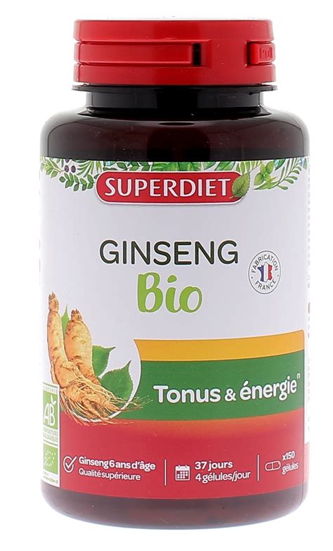 Ginseng panax pur BIO Super Diet 150 gélules