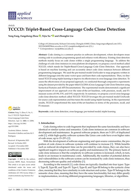 pdf tcccd triplet based cross language code clone detection
