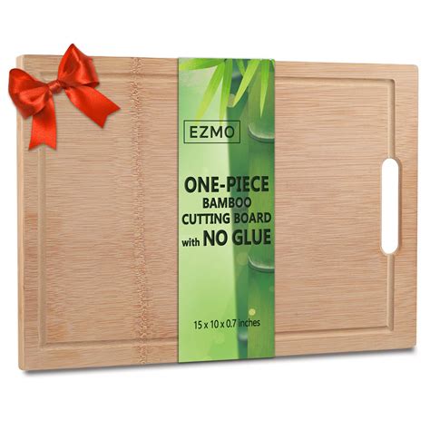 Buy EZMO One Piece Bamboo Cutting Board NO Glue 15 X 10 Inches