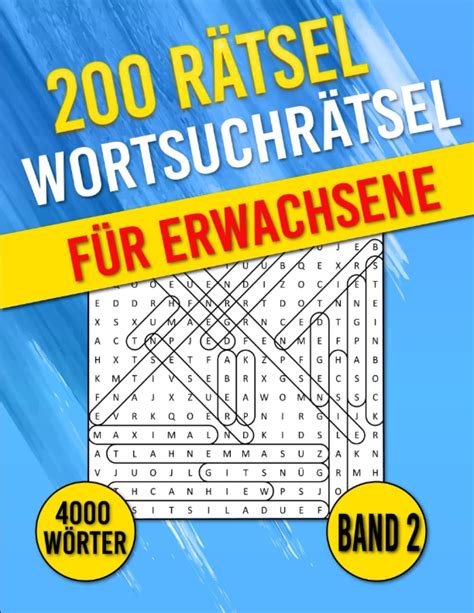 Wortsuchrätsel Für Erwachsene Buchstabenrätsel in großer Schrift 200