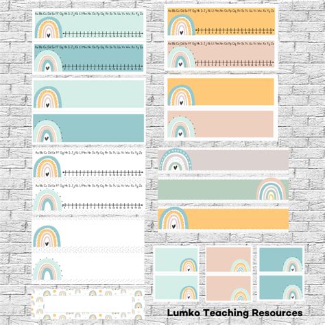 Boho Rainbow Editable Labels Teacha