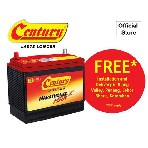 Century Car Battery DIN66L Marathoner Max Klang Valley Johor Bahru