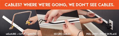 Echogear On Wall Cable Raceway Kit For Hiding Up To Cords Easy Peel