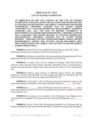Fillable Online ORDINANCE NO XXXX CITY OF SUMNER WASHINGTON AN