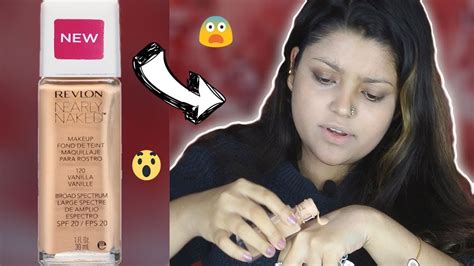 REVLON NEARLY NAKED FOUNDATION REVIEW DEMO YouTube