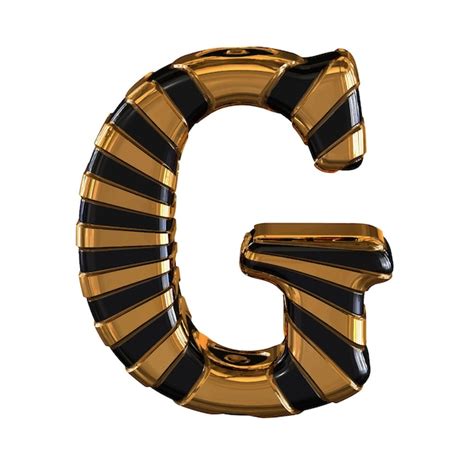 S Mbolo Preto E Dourado Tiras Letra G Vetor Premium
